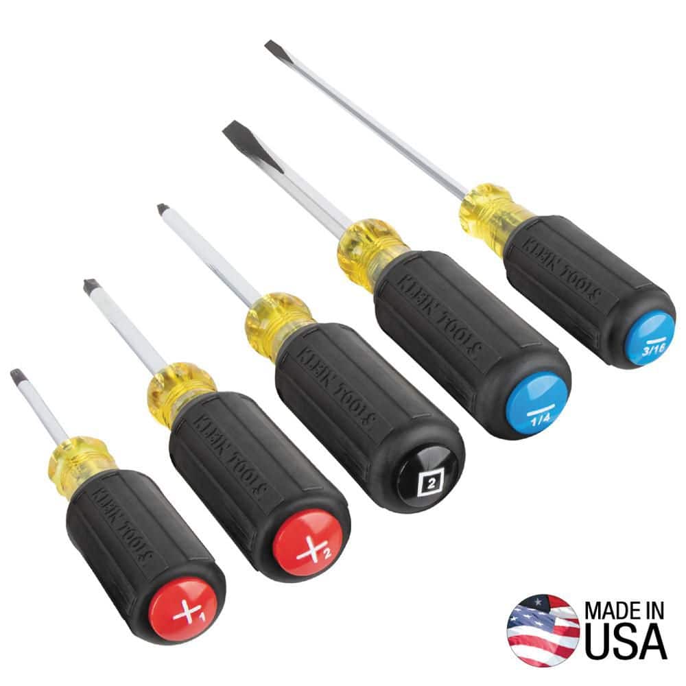 Klein Tools Color-Coded Screwdriver Set (5-Piece) 80031C - The Home Depot