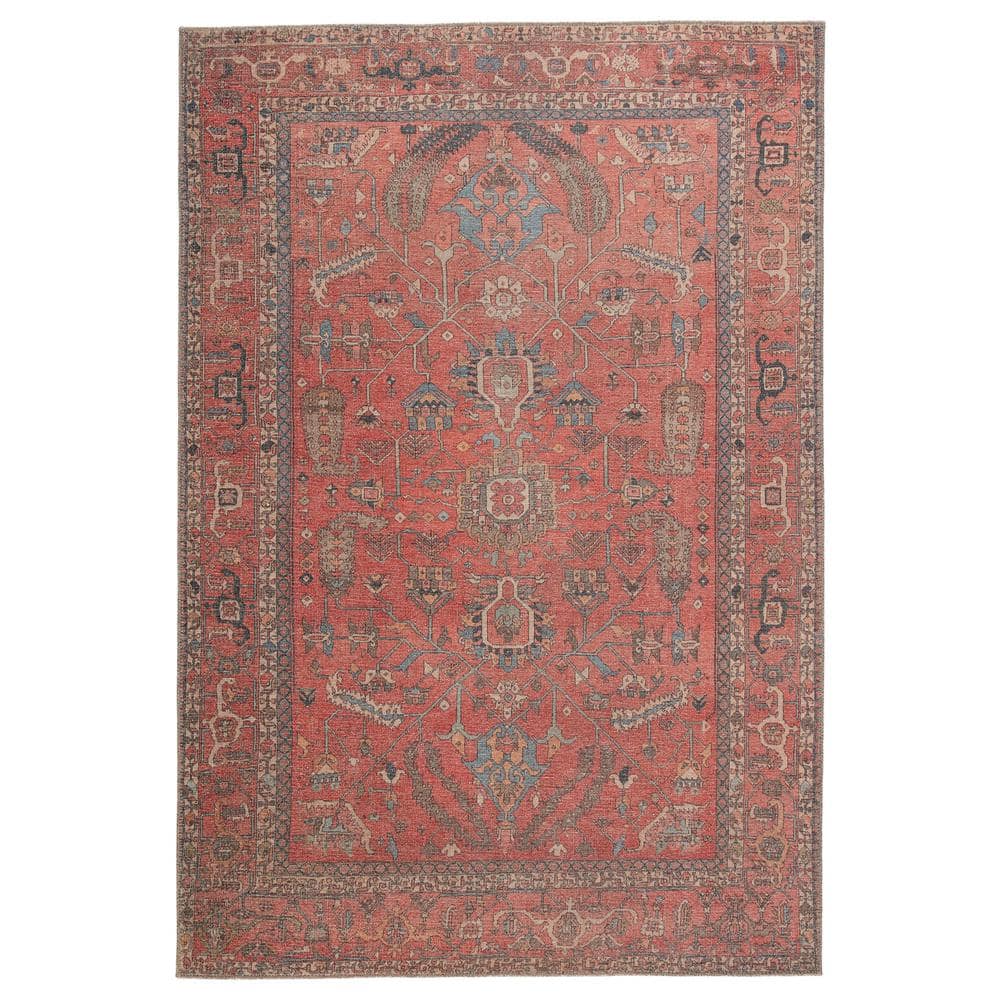 Jaipur Living Galina Red/Blue 3x8 ft. Oriental Polyester Runner Rug ...