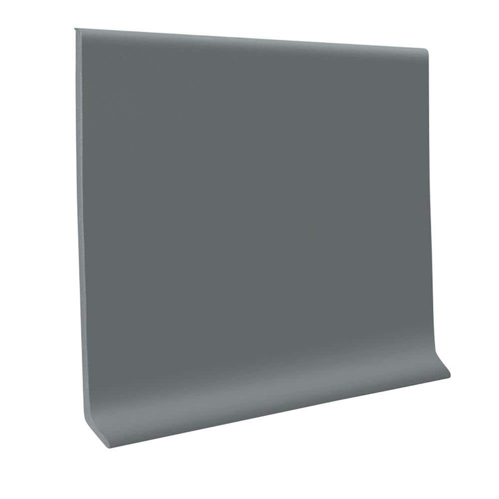 ROPPE Vinyl Wallbase Dark Gray 0.080 in. T x 4 in. W x 48 in. L Dryback ...