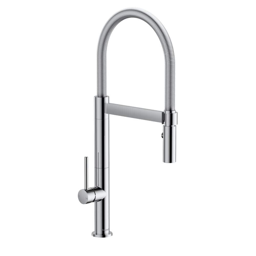 Miscool Keyon Single Handle Pull Down Sprayer Kitchen Faucet with ...