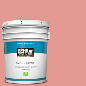 5 gal. #160D-4 Strawberry Rose Satin Enamel Low Odor Interior Paint ...