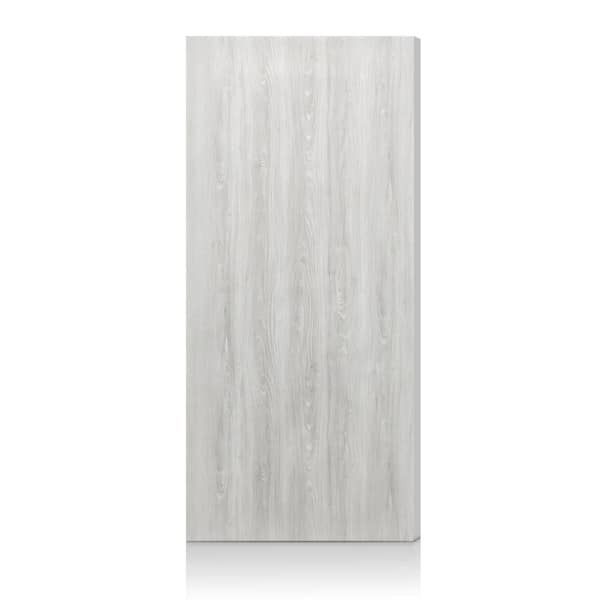 CALHOME 30 in. x 82 in. Walnut Texture Flush Hollow Core Composite ...