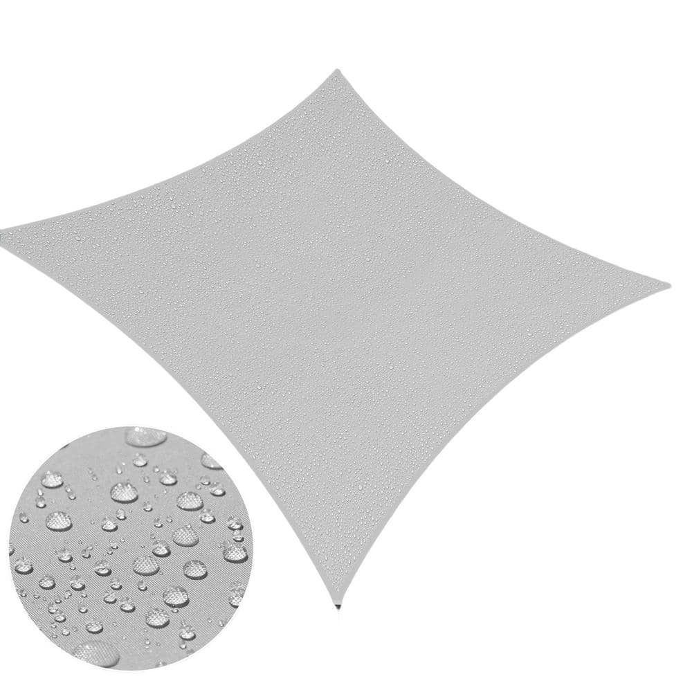 ROYAL SHADE Waterproof 7 ft. x 12 ft. Rectangle Shade Sail - Grey RS ...