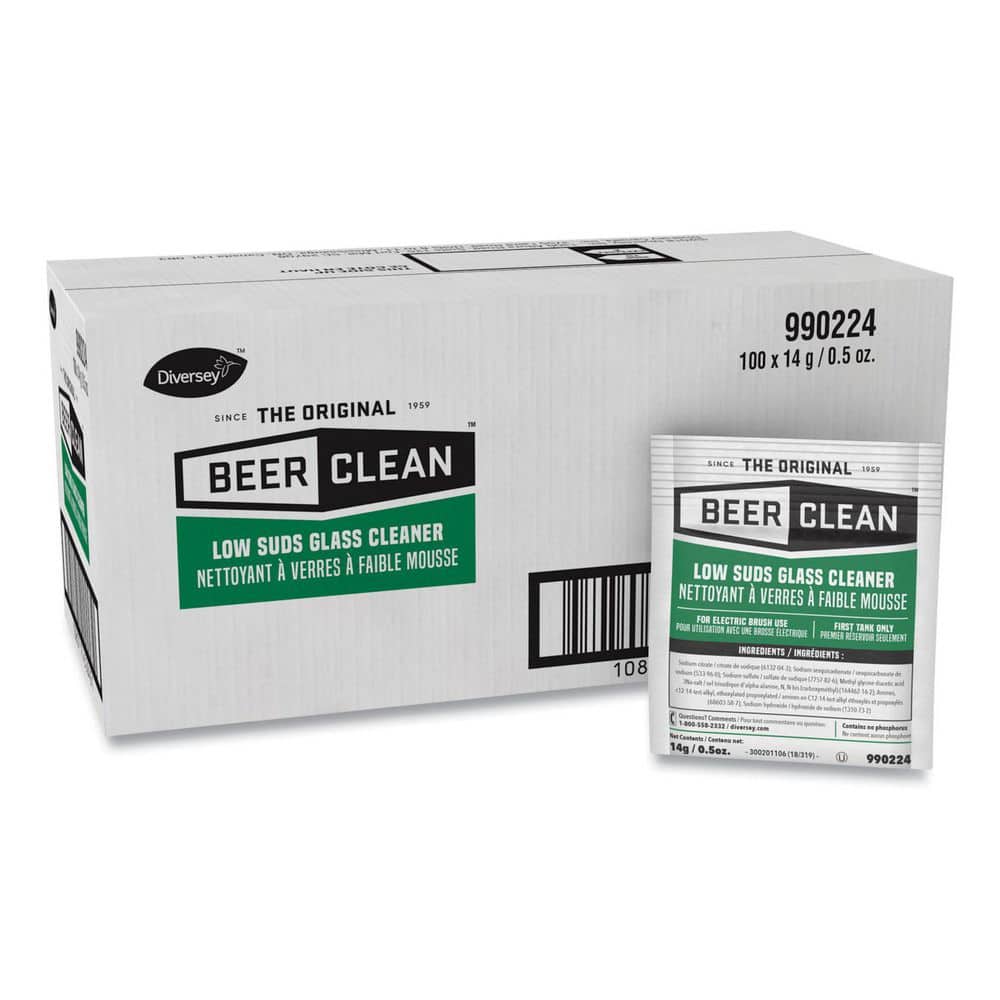 Diversey Beer Clean Glass Cleaner, Powder, 0.5 oz. Packet, (100-Carton ...