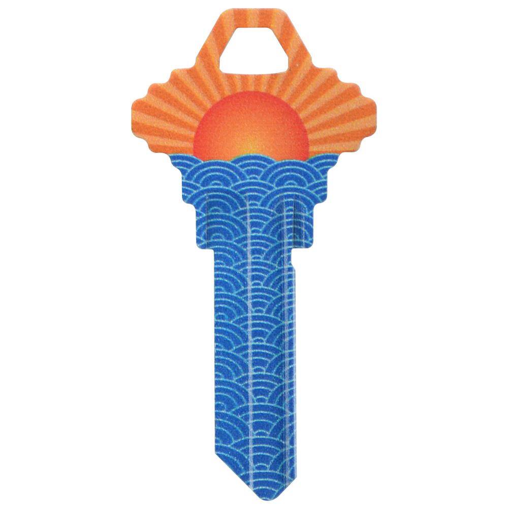 The Hillman Group Schlage Brass House and Entry Key Blank Sunrise ...