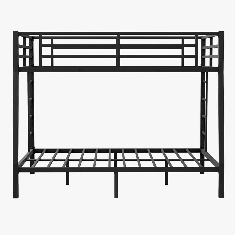 URTR Black Full XL Over Queen Size Bunk Bed Set Heavy-Duty Metal Bunk ...