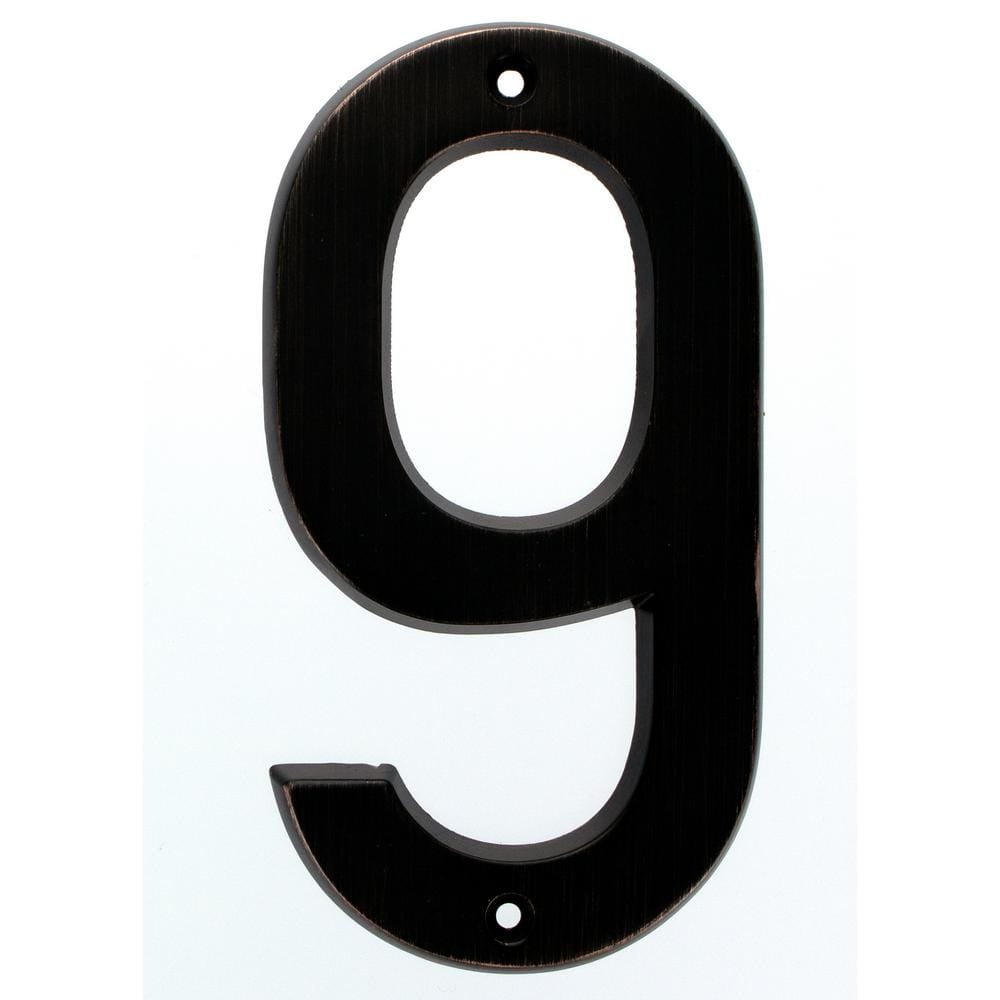 Distinctions 6 in. Old World Bronze Style Black Number 9 844629 - The ...