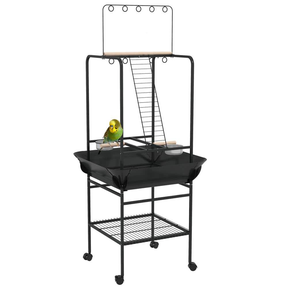 COOLSHARK Outdoor Large Metal Bird Water Bath Bowl Birdbath with Wheels ...