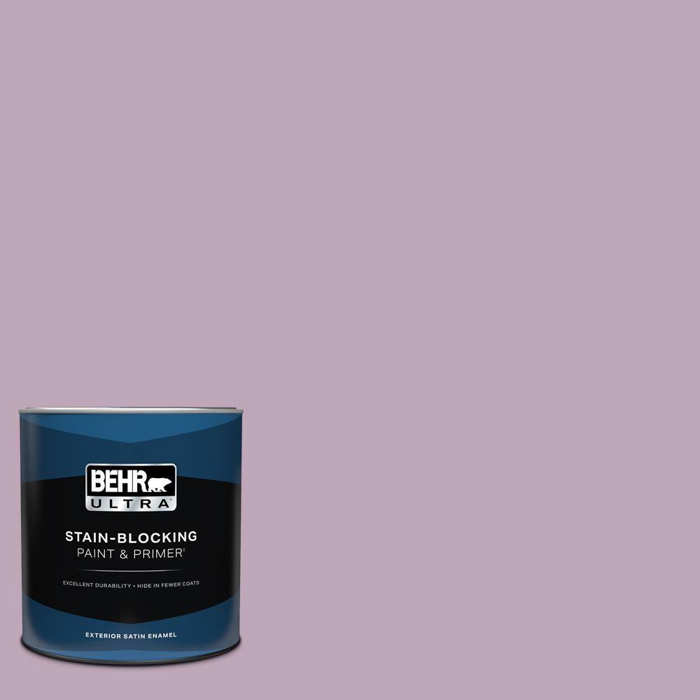 BEHR ULTRA 1 qt. #680F-4 Soft Heather Satin Enamel Exterior Paint ...