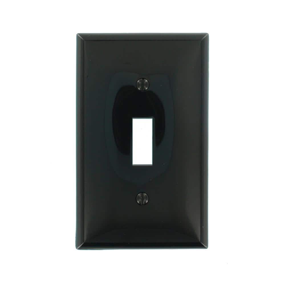 Leviton 1-Gang Black Toggle Nylon Standard Wall Plate (1-Pack) 80701-E ...