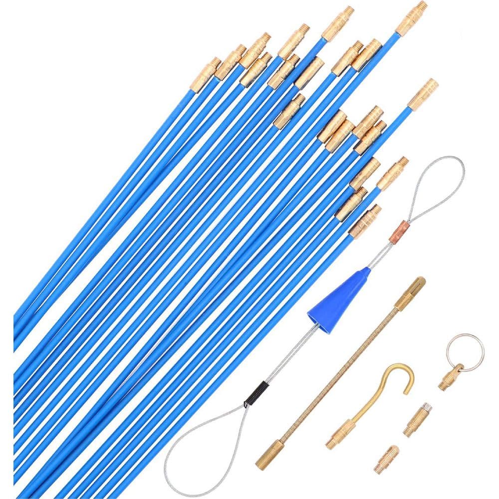 Yichuhaoxi 20 ft. Fiberglass Electrical Wire Running Pull/Push Kit with ...