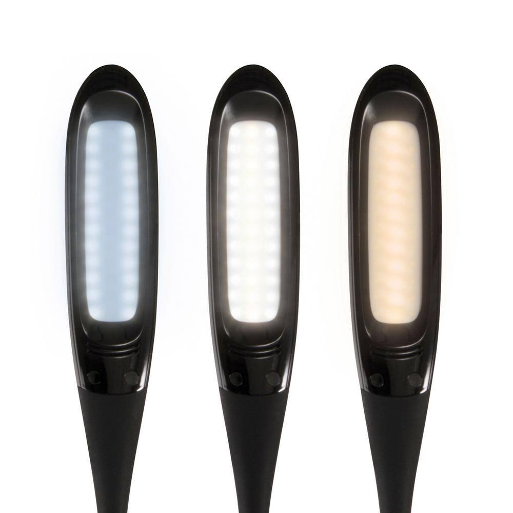 Buy 16 in. Black LED Desk Lamp with Color Changing Tunnel and USB ...