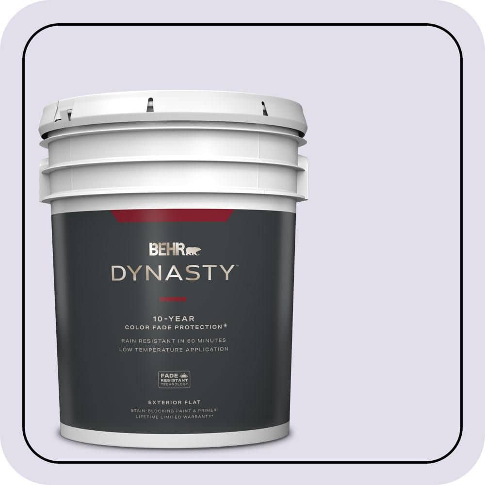 BEHR DYNASTY 5 gal. #M560-1 Sweet Bianca Flat Exterior Stain-Blocking ...