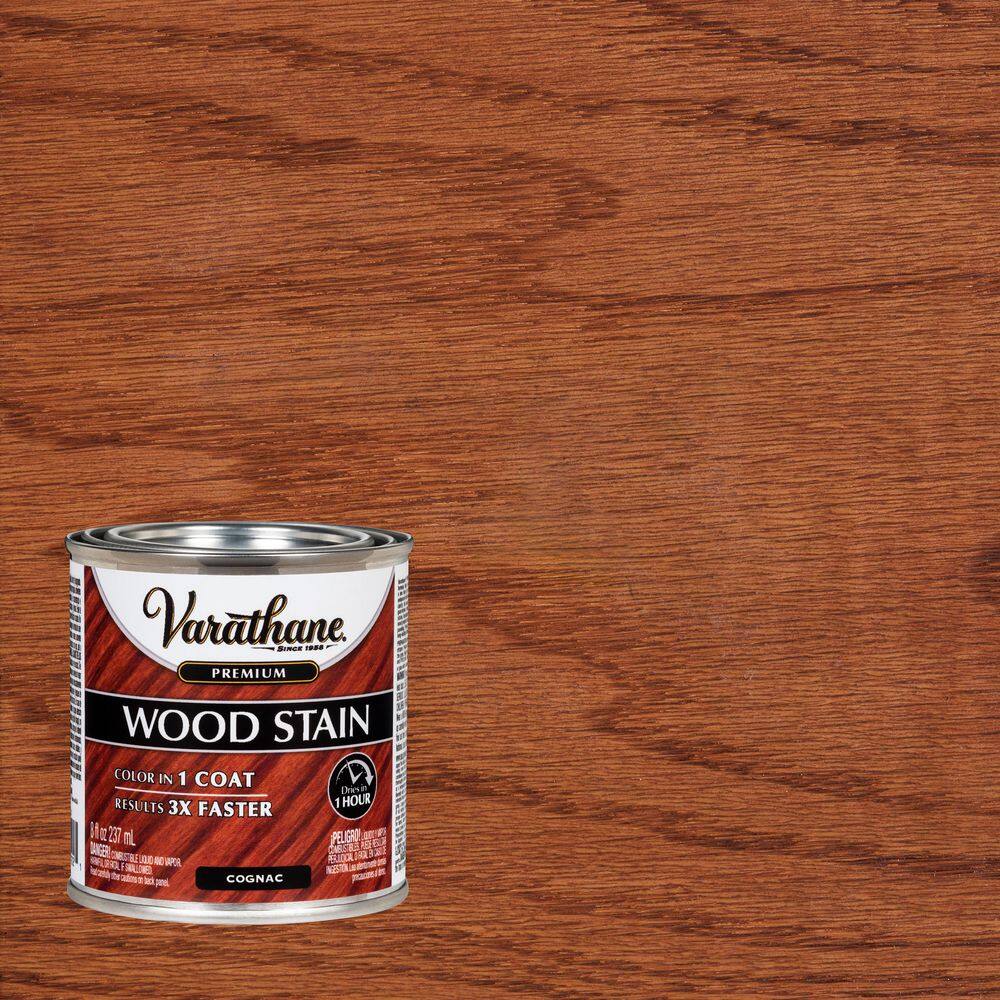 Varathane 8 oz. Cognac Premium Fast Dry Interior Wood Stain (4-Pack ...