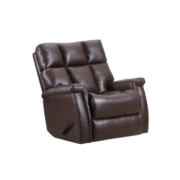 Lane Badlands Walnut Leather Look with Gray Pattern Rocker Recliner ...