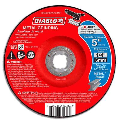 DIABLO 4-1/2 in. 40-Grit Flap Disc for X-Lock and 7/8 in. Arbor Angle ...
