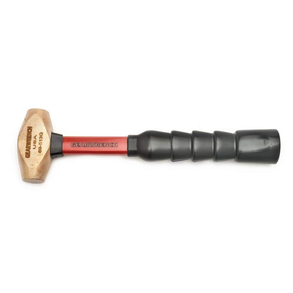 GEARWRENCH 1-1/2 lbs. Brass Hammer with Fiberglass Handle 69-513G - The ...