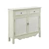 Linon Home Decor Paradise 41 in. Cream Standard Rectangle Wood Console ...