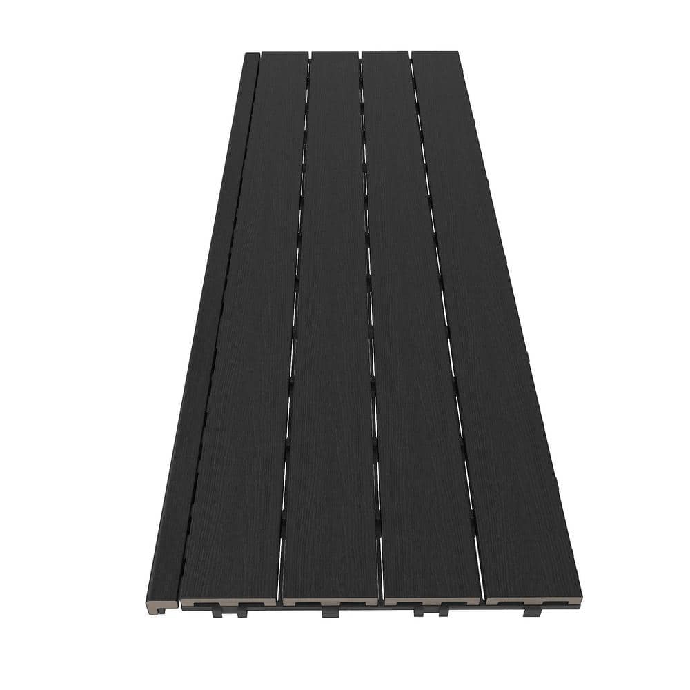 NewTechWood 1/12 ft. x 3 ft. Quick Deck Composite Deck Tile Straight ...