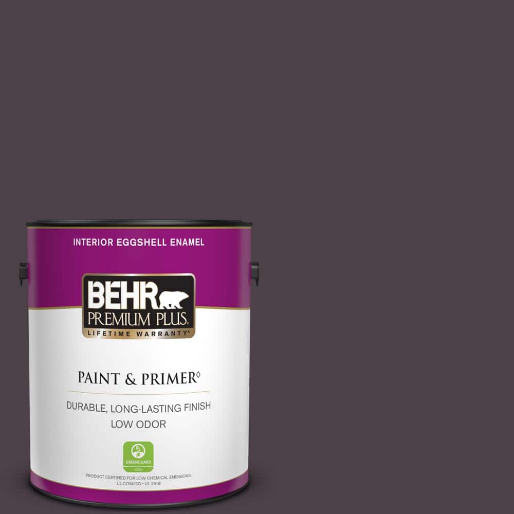 BEHR PREMIUM PLUS 1 gal. #BXC-09 Dark Burgundy Wine Eggshell Enamel Low ...