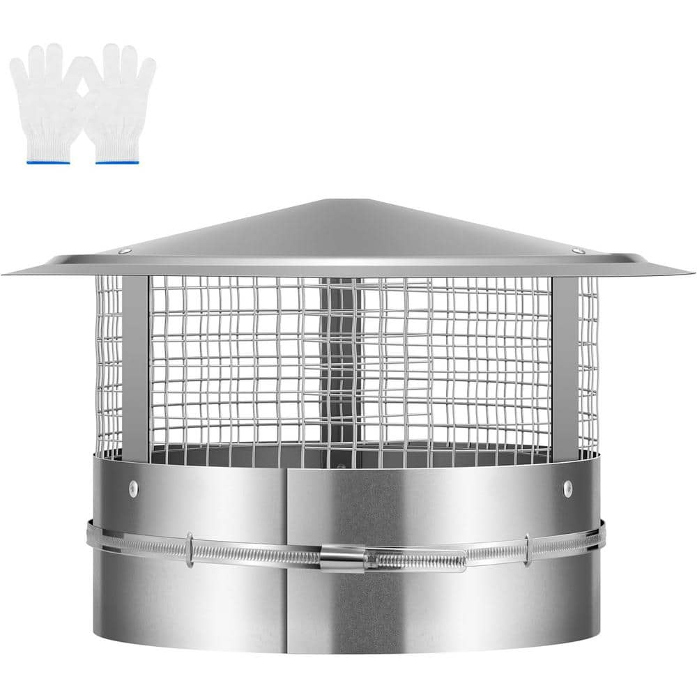 VIVOHOME 12 in. x 12 in. Round Adjustable Galvanized Steel Cone Top ...