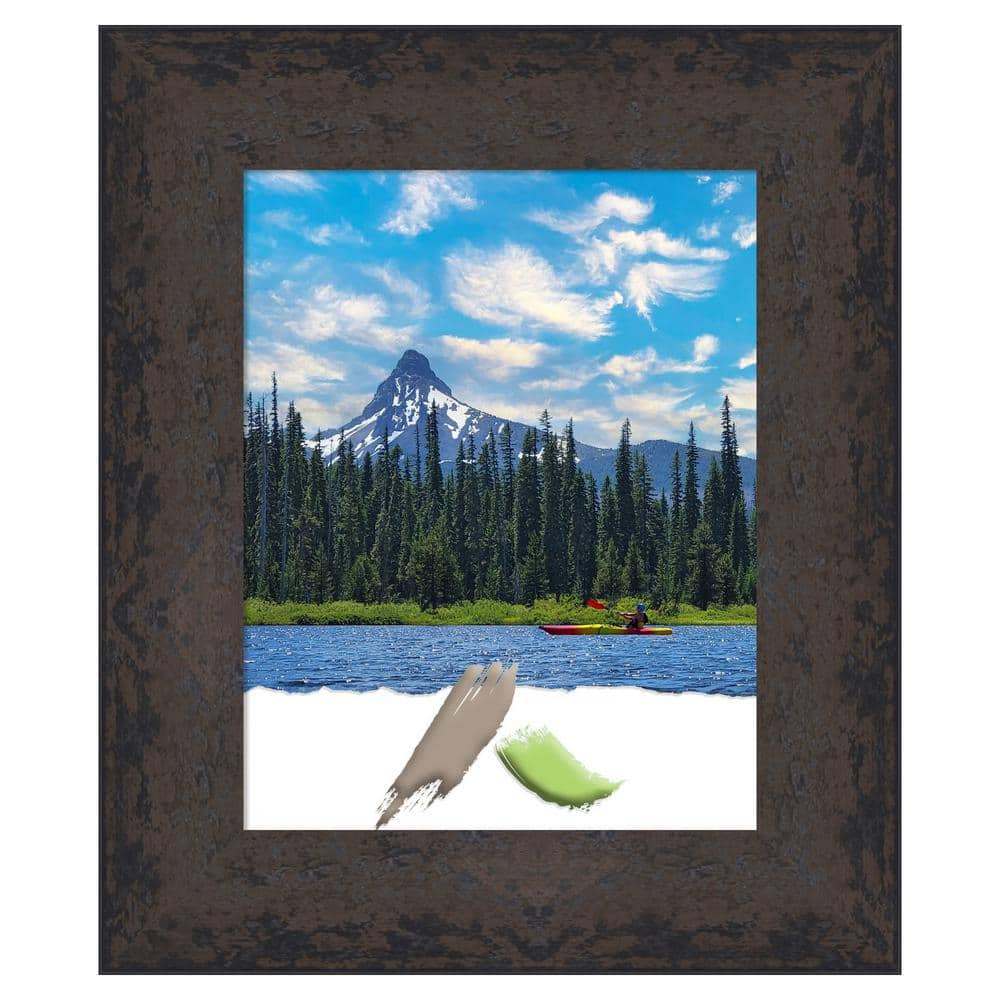 Amanti Art Dappled Black Brown Wood Picture Frame Opening Size 11 x 14 ...