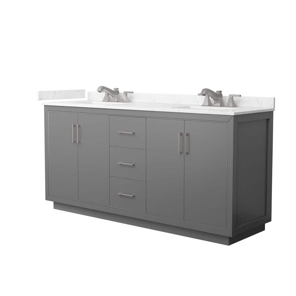 Wyndham Collection Icon 72 in. Double Freestanding Dark Gray Bath ...