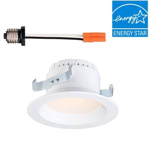 EnviroLite Standard Retrofit 4 in. White Recessed Trim Bright LED ...