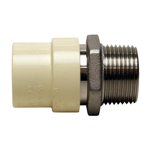 Plumbing Transition Adapters 5-Pack 3/4" CPVC Female Adapters - Brass ...