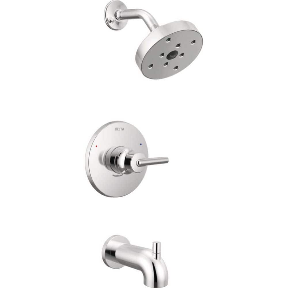 Delta Trinsic 1-Handle Wall Mount Tub and Shower Faucet Trim Kit in ...
