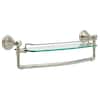 Delta Cassidy 18 in. Glass Shelf with Towel Bar in Stainless Steel ...