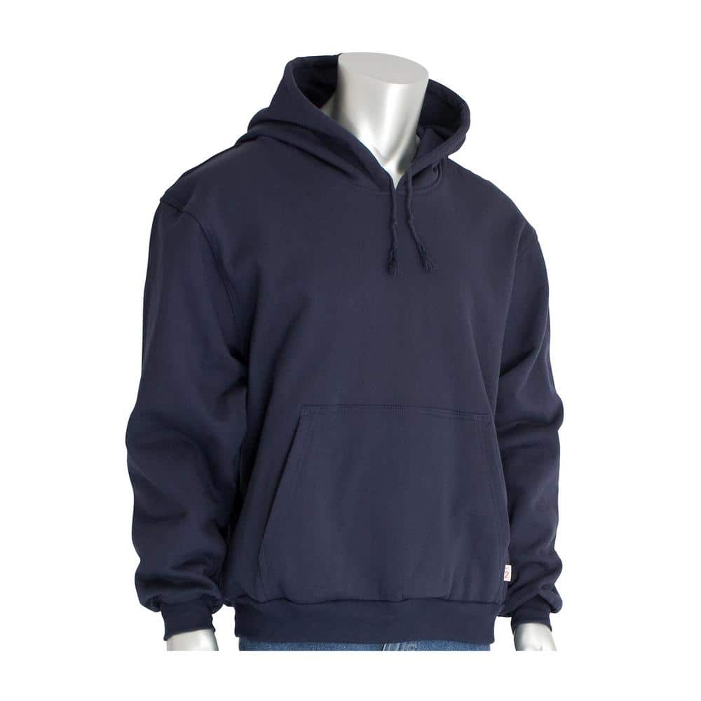 PIP Men's X-Large Navy AR/FR Cotton Fleece Pullover Hoodie with Front ...