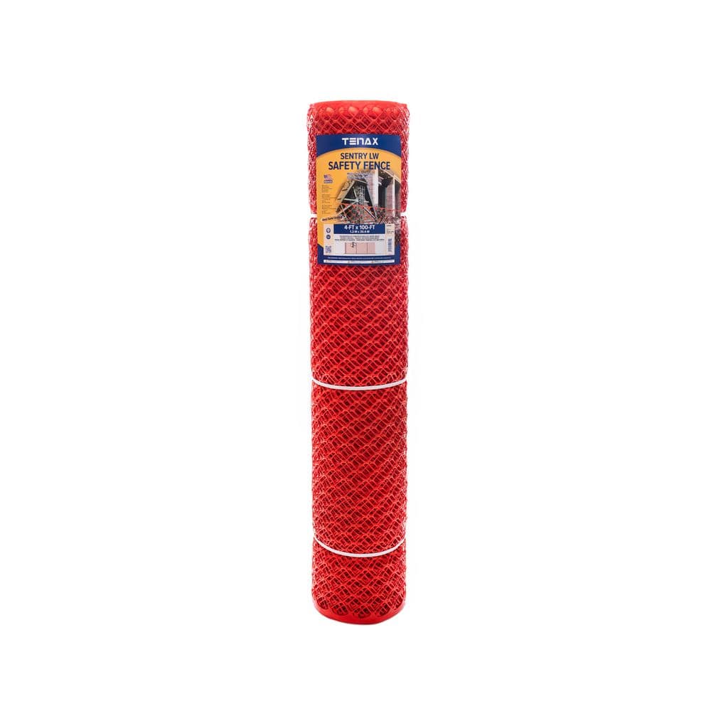 Tenax 4 ft. x 100 ft. Diamond Safety Fence Sentry XLW Orange 2A240129 ...