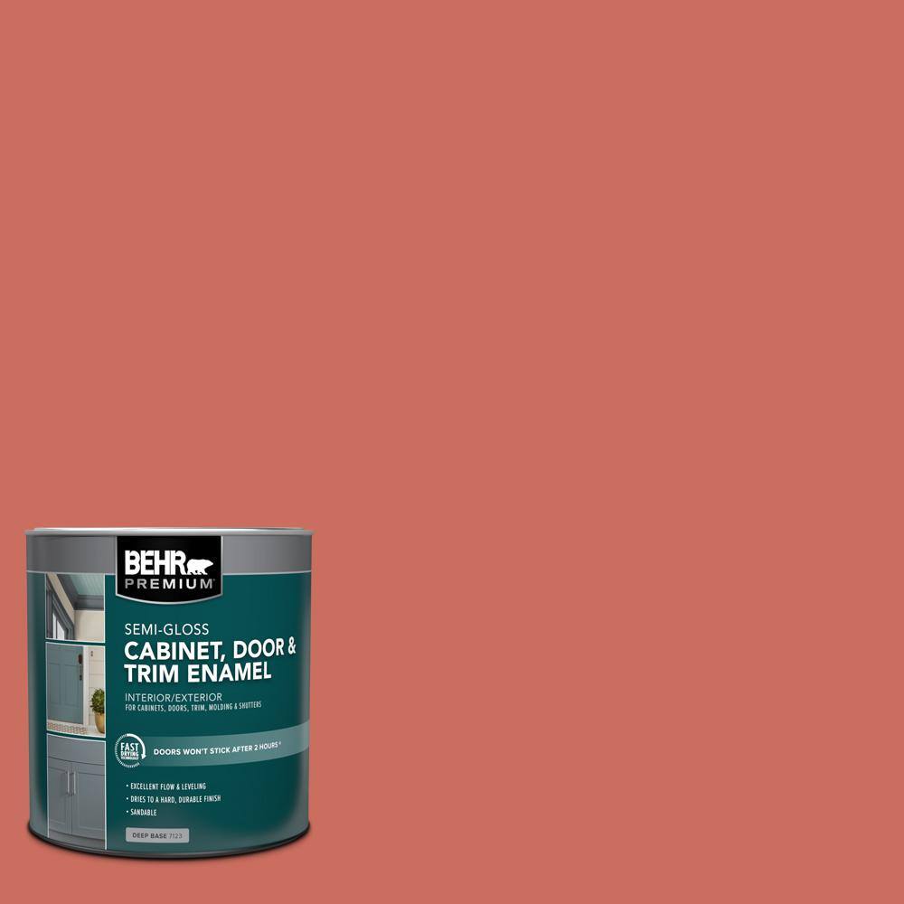 BEHR PREMIUM 1 qt. #M170-6 Dash of Curry Semi-Gloss Enamel Interior ...