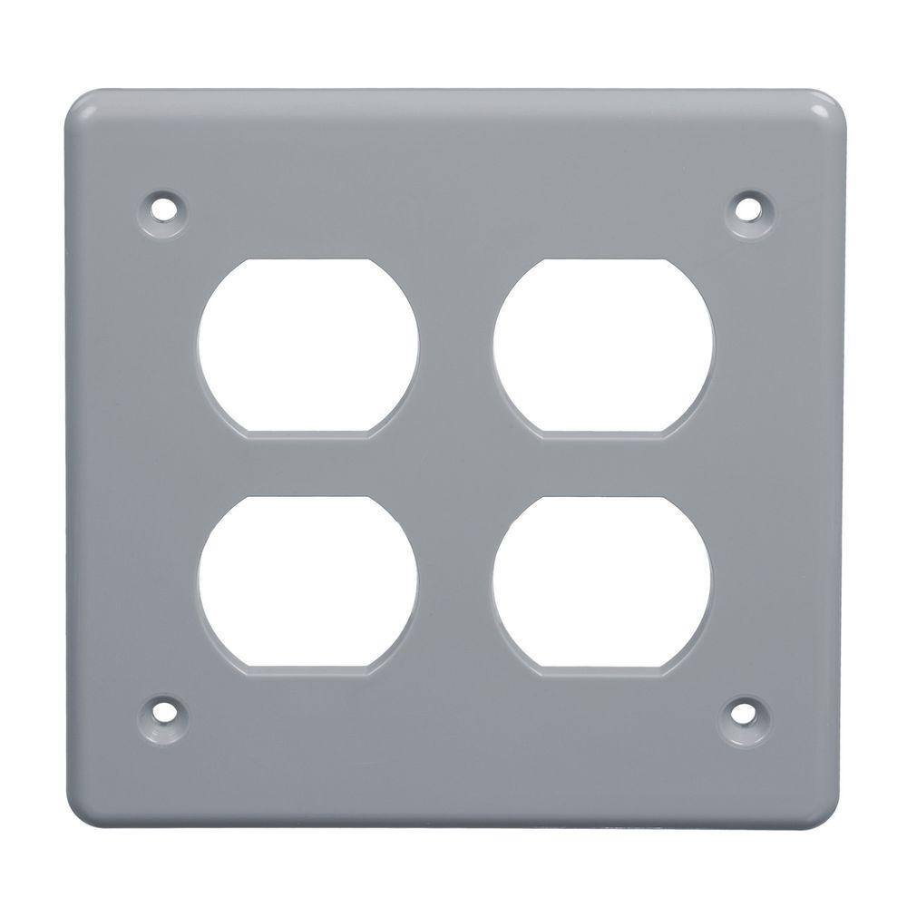Carlon Electrical PVC FS Box Cover for Double Duplex (E98DGDR) E98DGDR ...