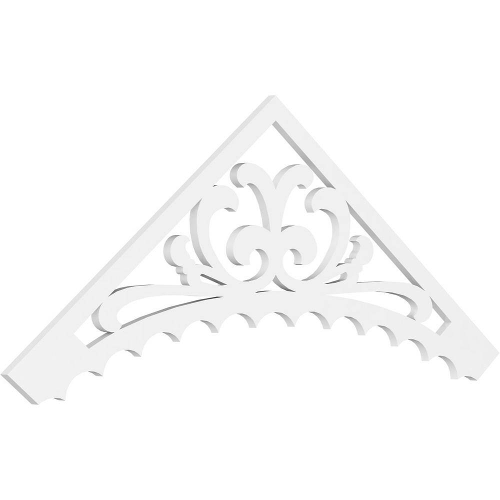 Ekena Millwork 1 in. x 72 in. x 27 in. (9/12) Pitch Genova Gable ...