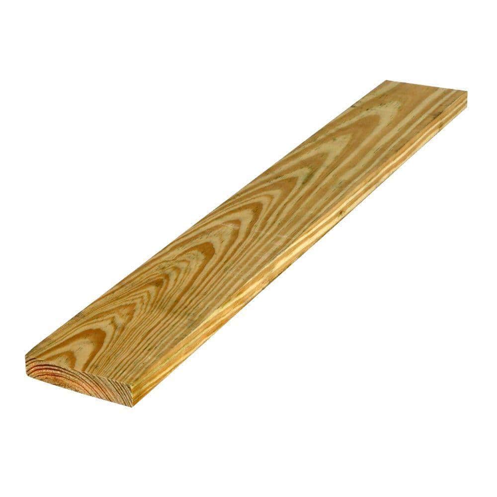 WeatherShield 1 in. x 4 in. x 12 ft. Ground Contact Pressure-Treated ...