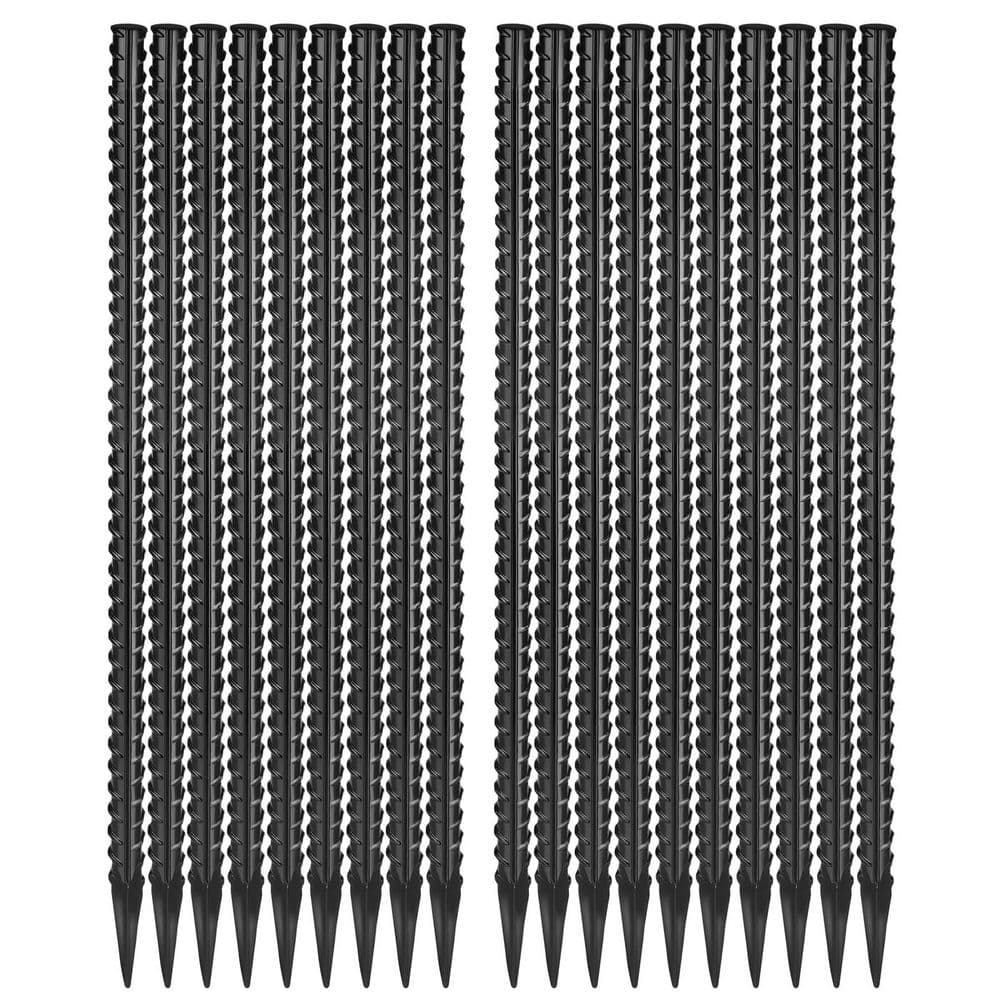 Laybus 24 in. x 1/2 in. Rebar Stakes, Made of Galvanized Steel, Pefect ...
