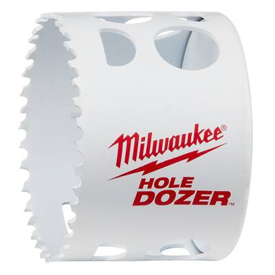 Milwaukee 2-1/2 in. Hole Dozer Bi-Metal Hole Saw with 3/8 in. Arbor & Pilot Bit 49-56-9669