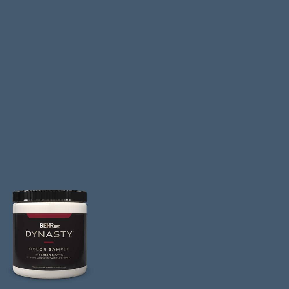 BEHR DYNASTY 8 oz. #S500-7 Infinite Deep Sea One-Coat Hide Matte Stain ...