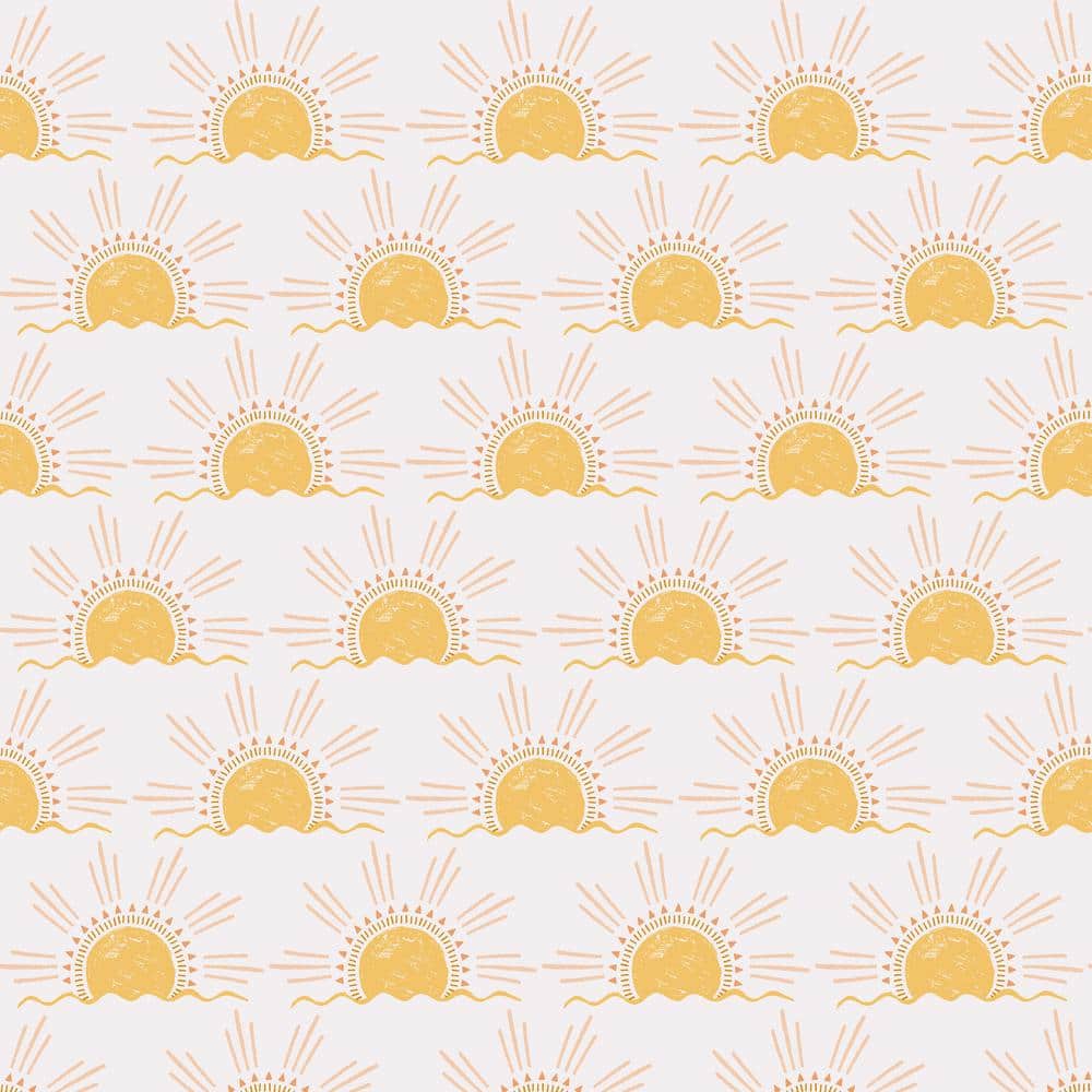 Tempaper Suns Yellow Removable Peel and Stick Vinyl Wallpaper Sample ...