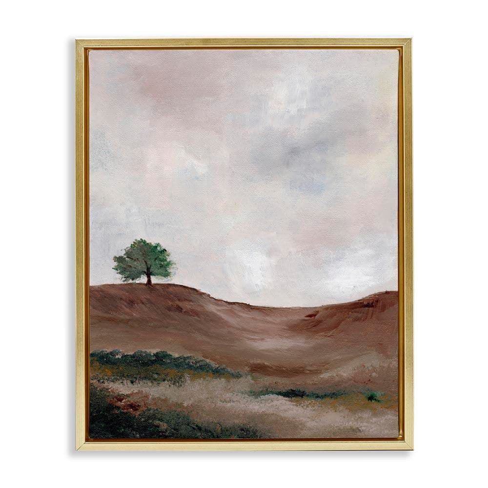 Stupell Industries Curving Desert Hill by Nikita Jariwala Gold Floater ...