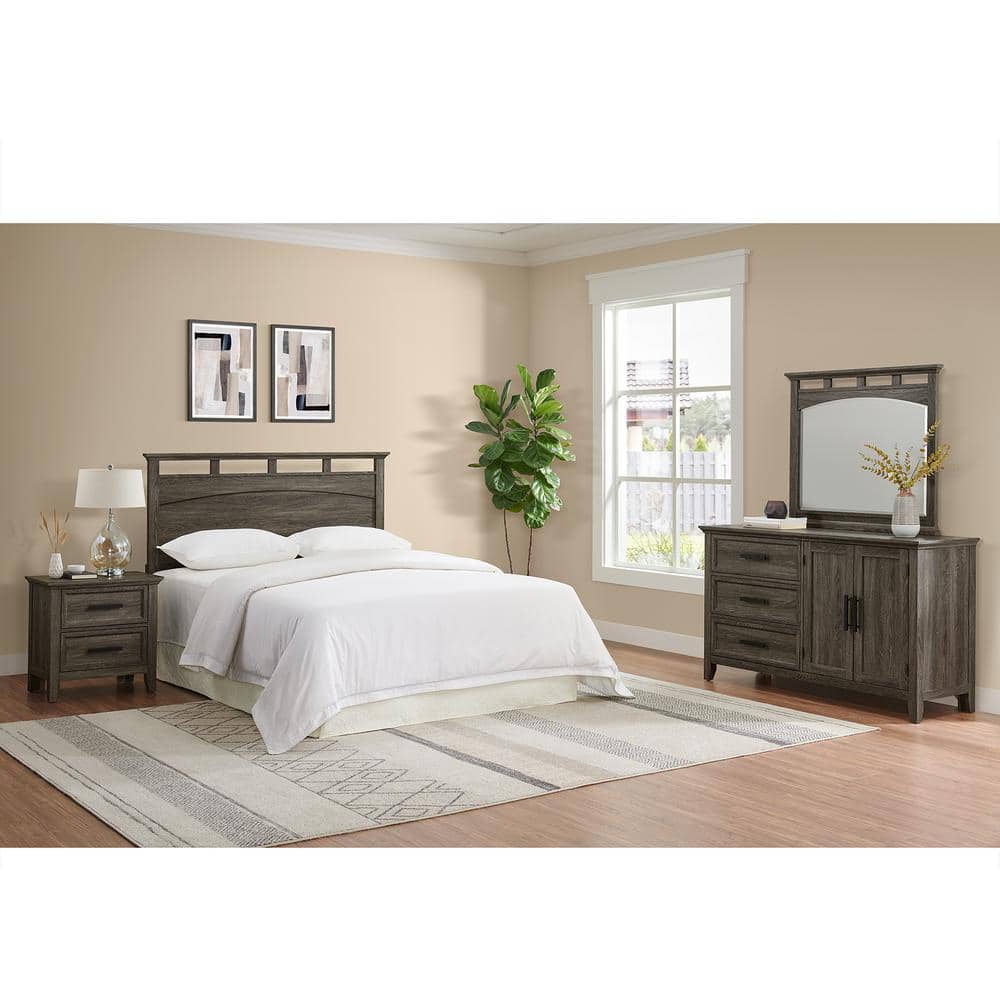 Picket House Furnishings Norton Mocha Grey Queen/Full Adjustable with ...