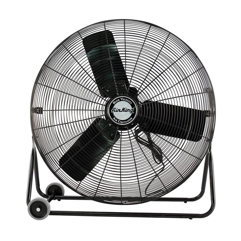 Air King 30 in. 3 Fan Speeds Pivoting Floor Fan in Black, (3-Pack) 3 x ...