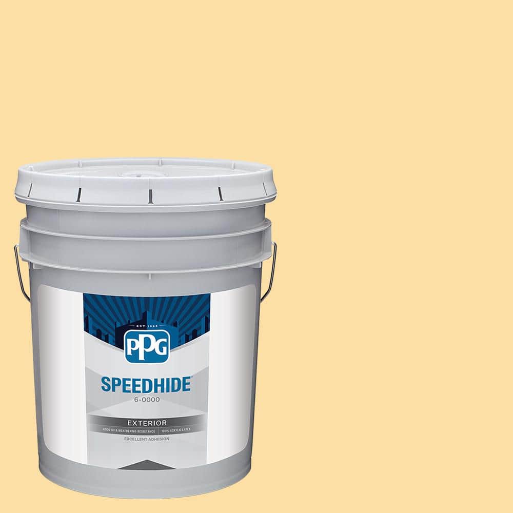 SPEEDHIDE 5 gal. PPG1205-4 Honey Bee Satin Exterior Paint PPG1205-4SX ...