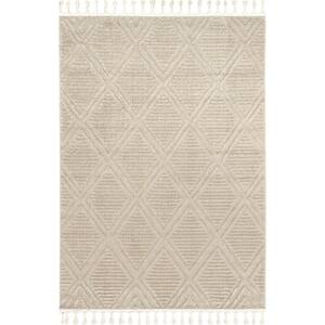 RUGS USA Balboa Textured Tile Beige 9 ft. x 12 ft. Area Rug OZNN06C ...