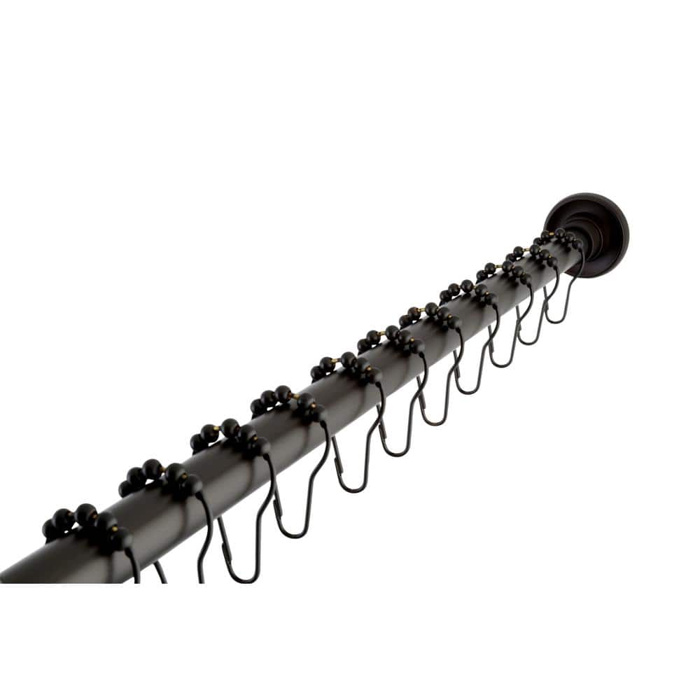 Kingston Brass Contemporary 60 in. to 72 in. Tension Shower Rod with ...