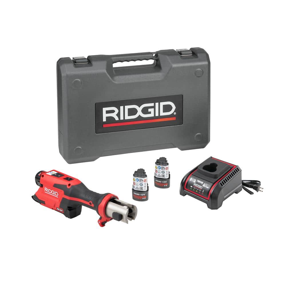 RIDGID RP 251 Compact Inline Press Tool Kit (Tool Only) Includes 2-12V ...