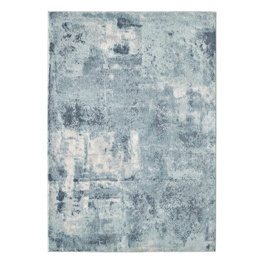 LUXE WEAVERS Kingsbury Collection Blue 5x7 Contemporary Abstract ...