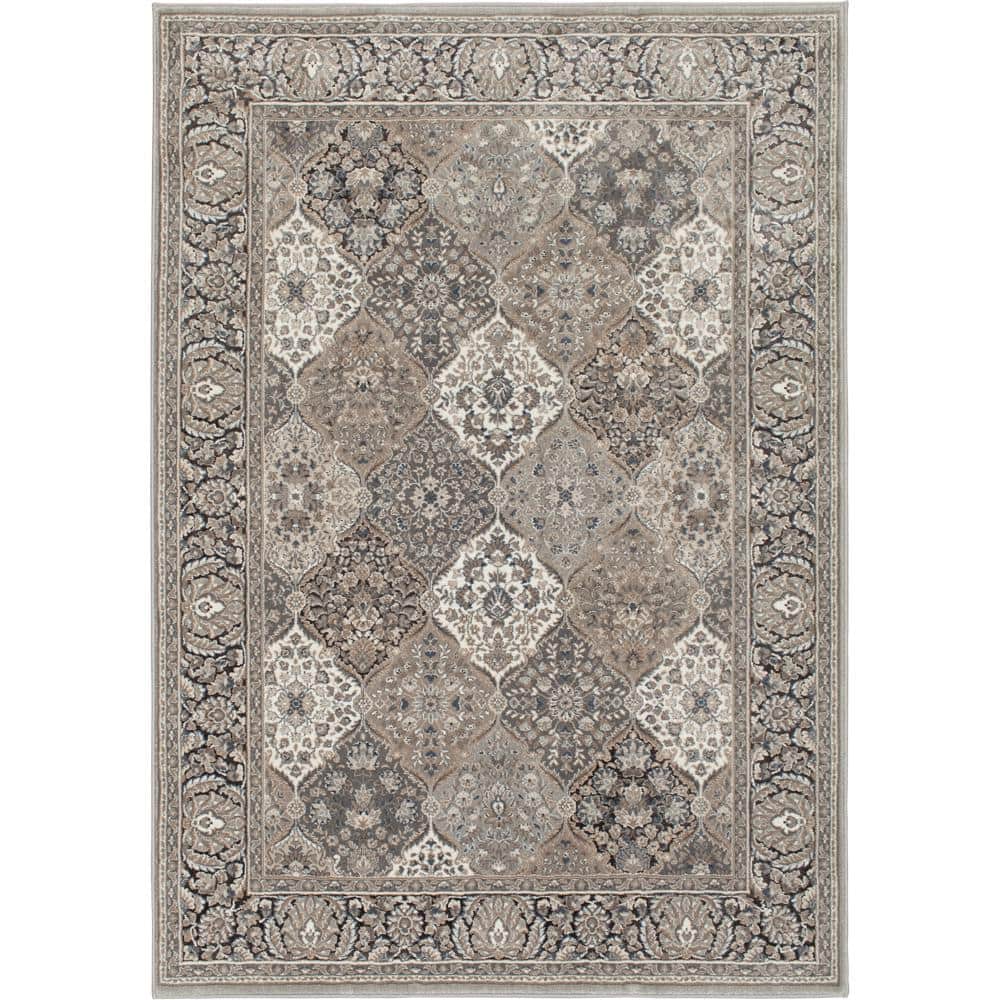 Natco Kurdamir Lochlan Multi 5 ft. x 8 ft. Panel Polypropylene Area Rug ...
